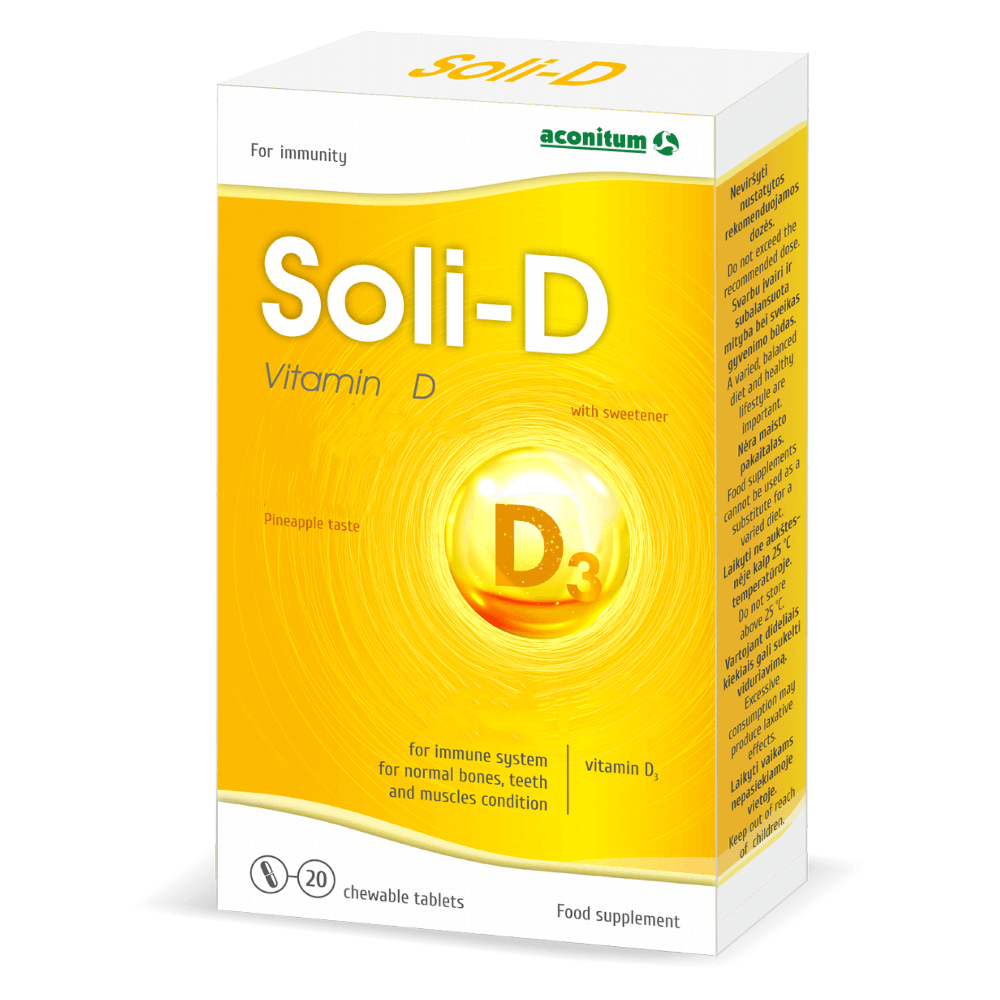 Soli-D Vitamin D3 | Högdoserad för Immunförsvar → Klicka Här